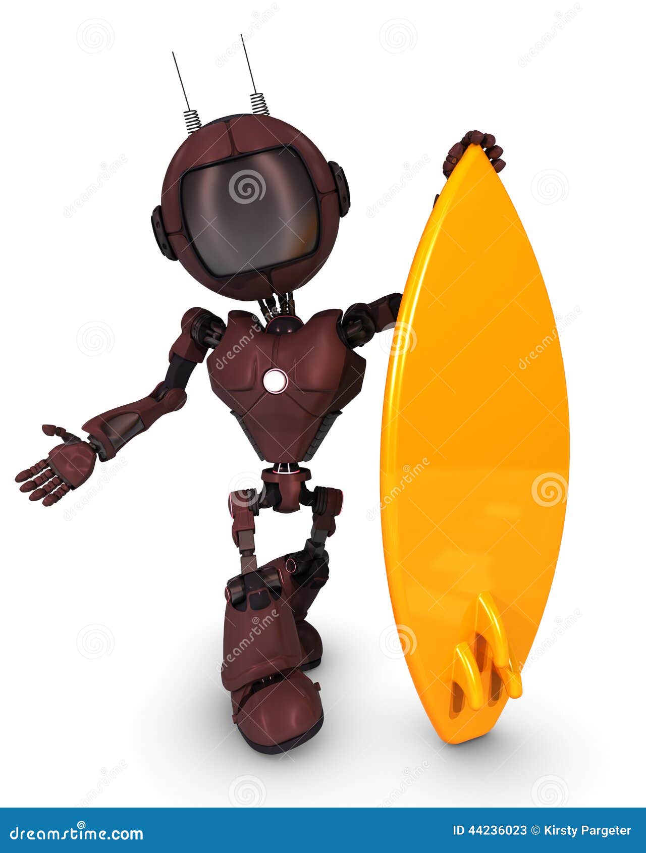 Robot Surfer stock illustration. Illustration of electronics - 44236023