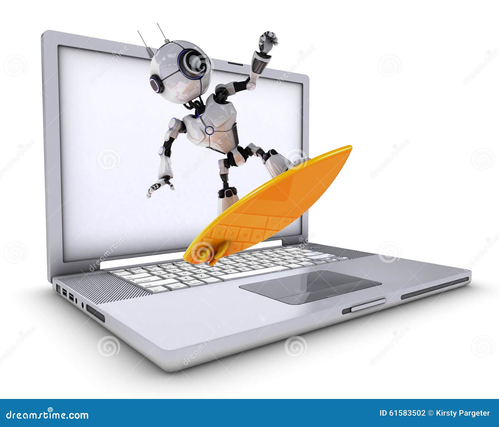 Robot Surfer stock illustration. Illustration of scifi - 61583502