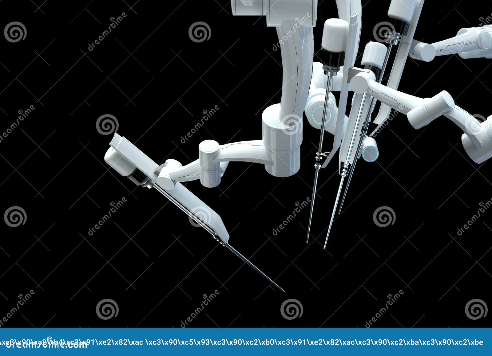 Robot Surgeon Hand Holding Forceps. Future Robotic Surgery Concept. 3D ...