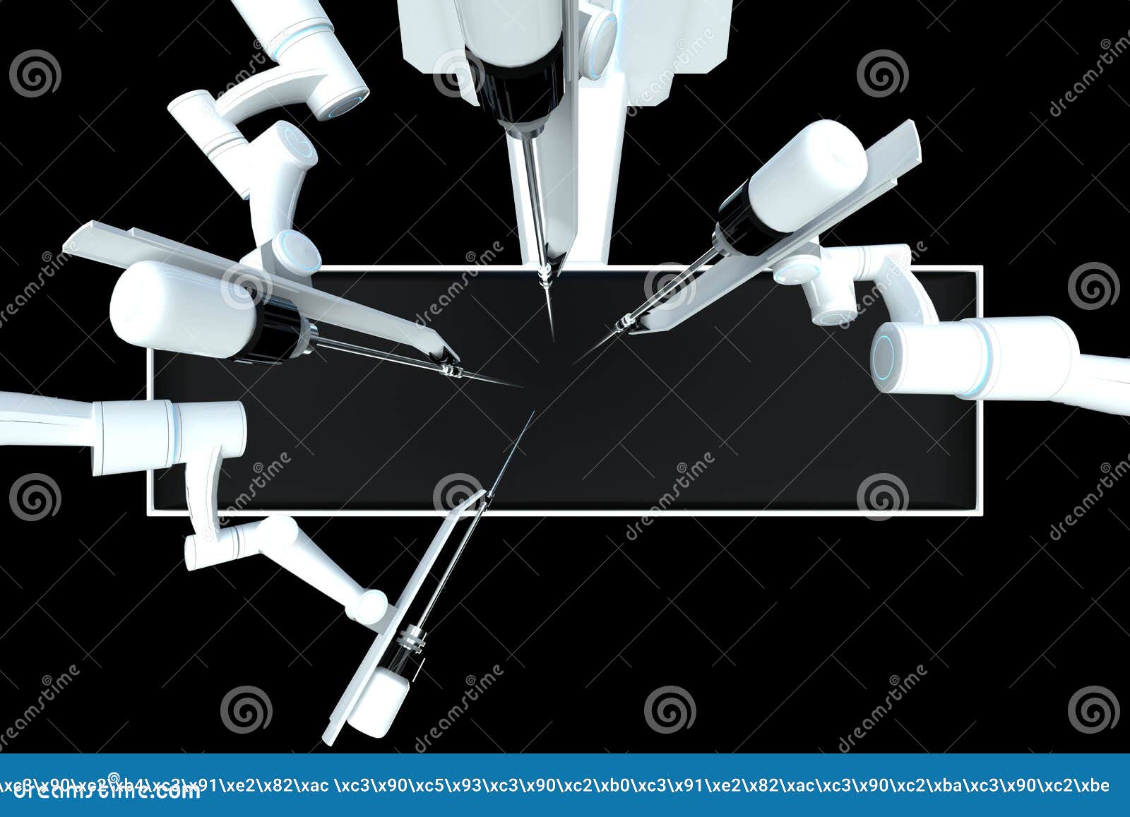 Robot Surgeon Hand Holding Forceps. Future Robotic Surgery Concept. 3D ...