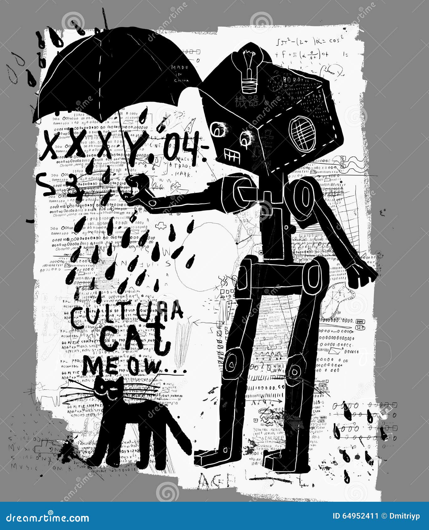 Iron Terminator Cyber Human Skull With Pistols And Fire Flames ...