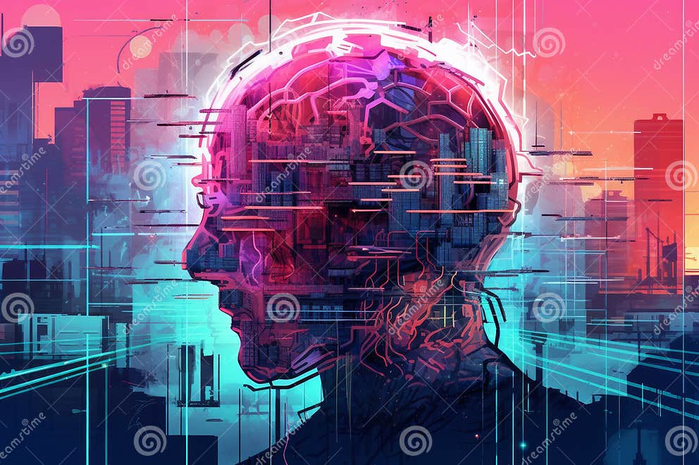 Robot Symbolizing Artificial Intelligence within Virtual Reality Stock ...