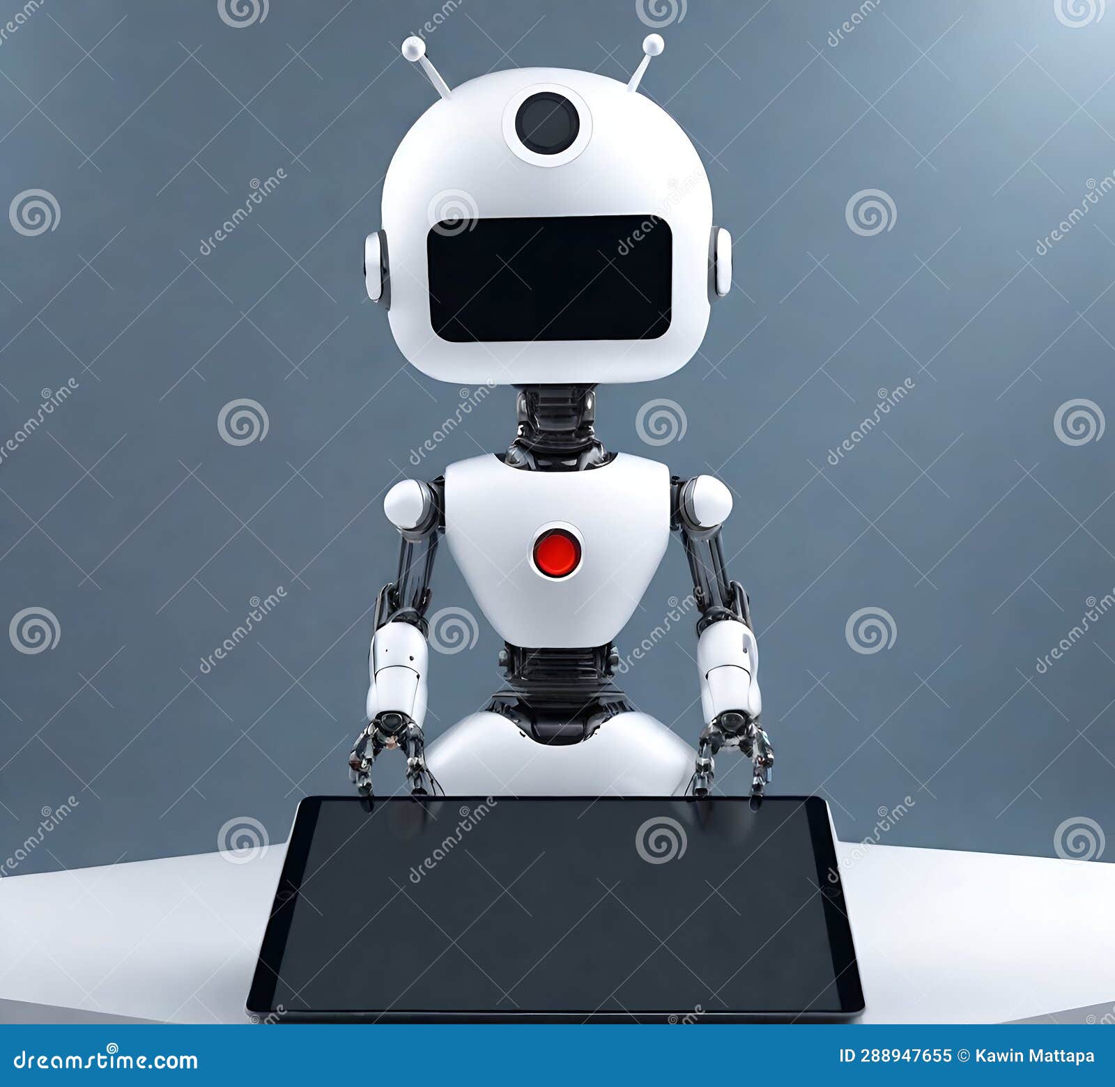 Robot tablet automation stock illustration. Illustration of machine ...