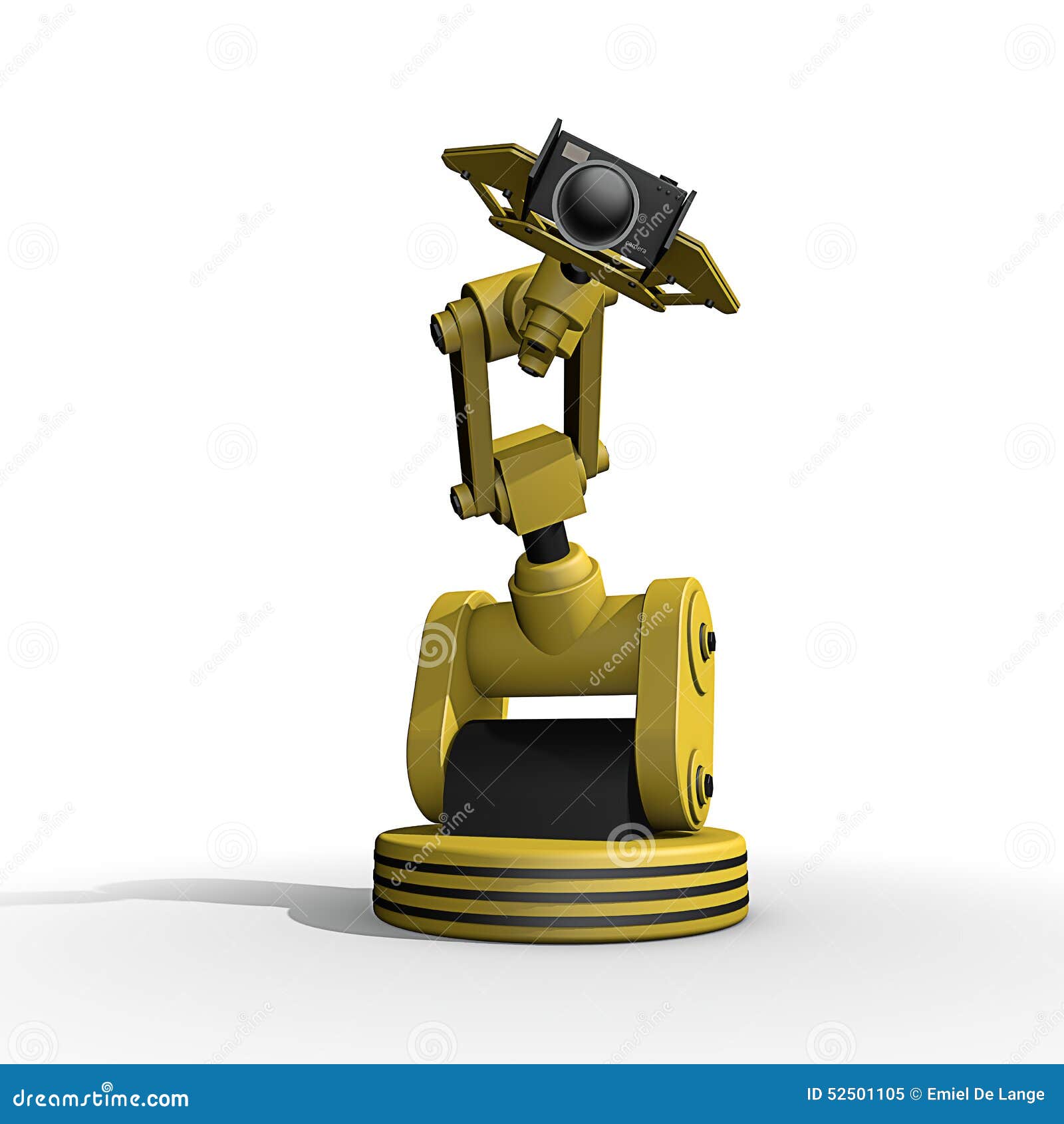 Robot Taking Photo Of Couple Flat Vector Illustration. Artificial ...