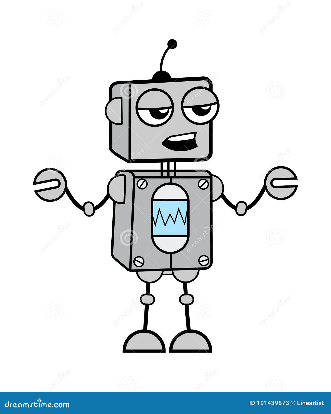 Robot Talking Cartoon stock illustration. Illustration of cartoon ...