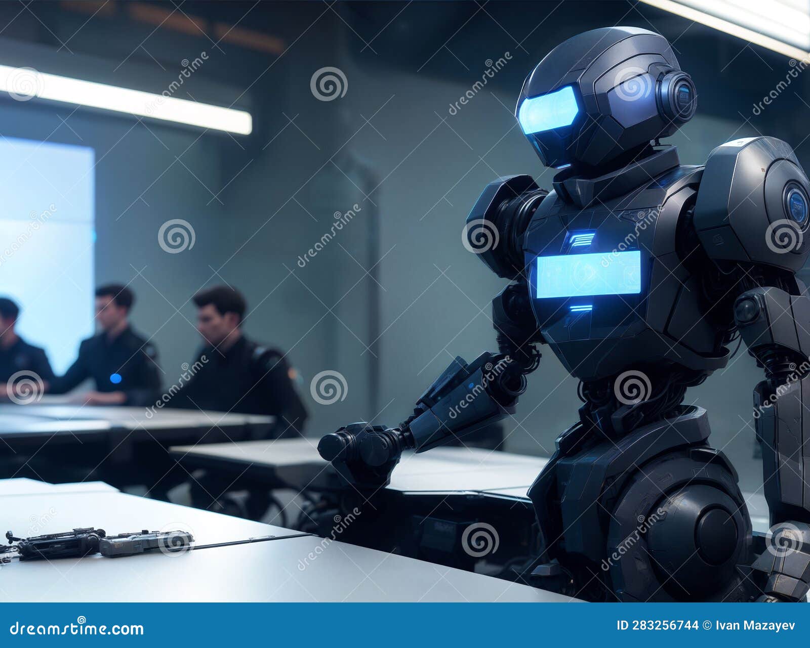 Robot Teacher Artificial Intelligence Machine Learning in Classroom ...