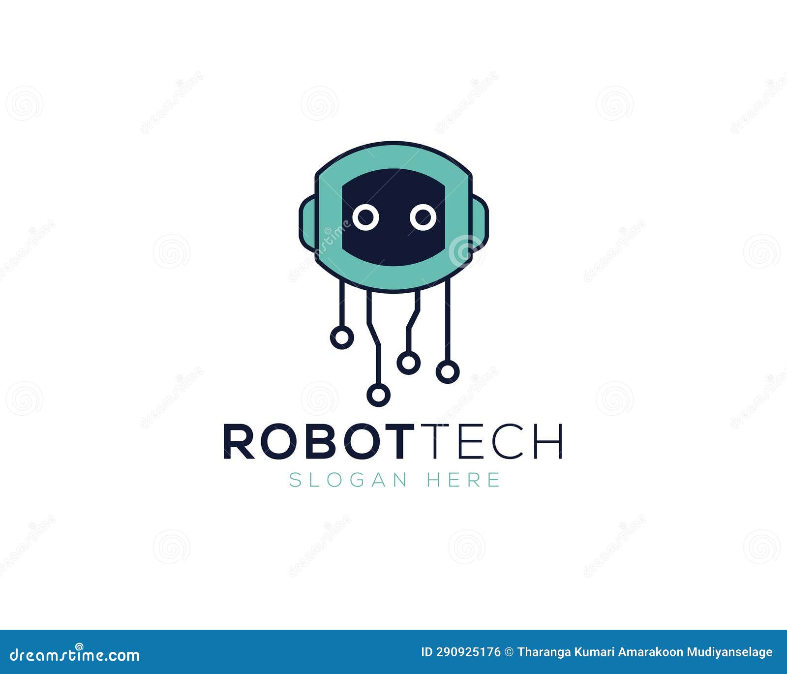 Modern Robot Tech Logo Design Stock Vector - Illustration of ...
