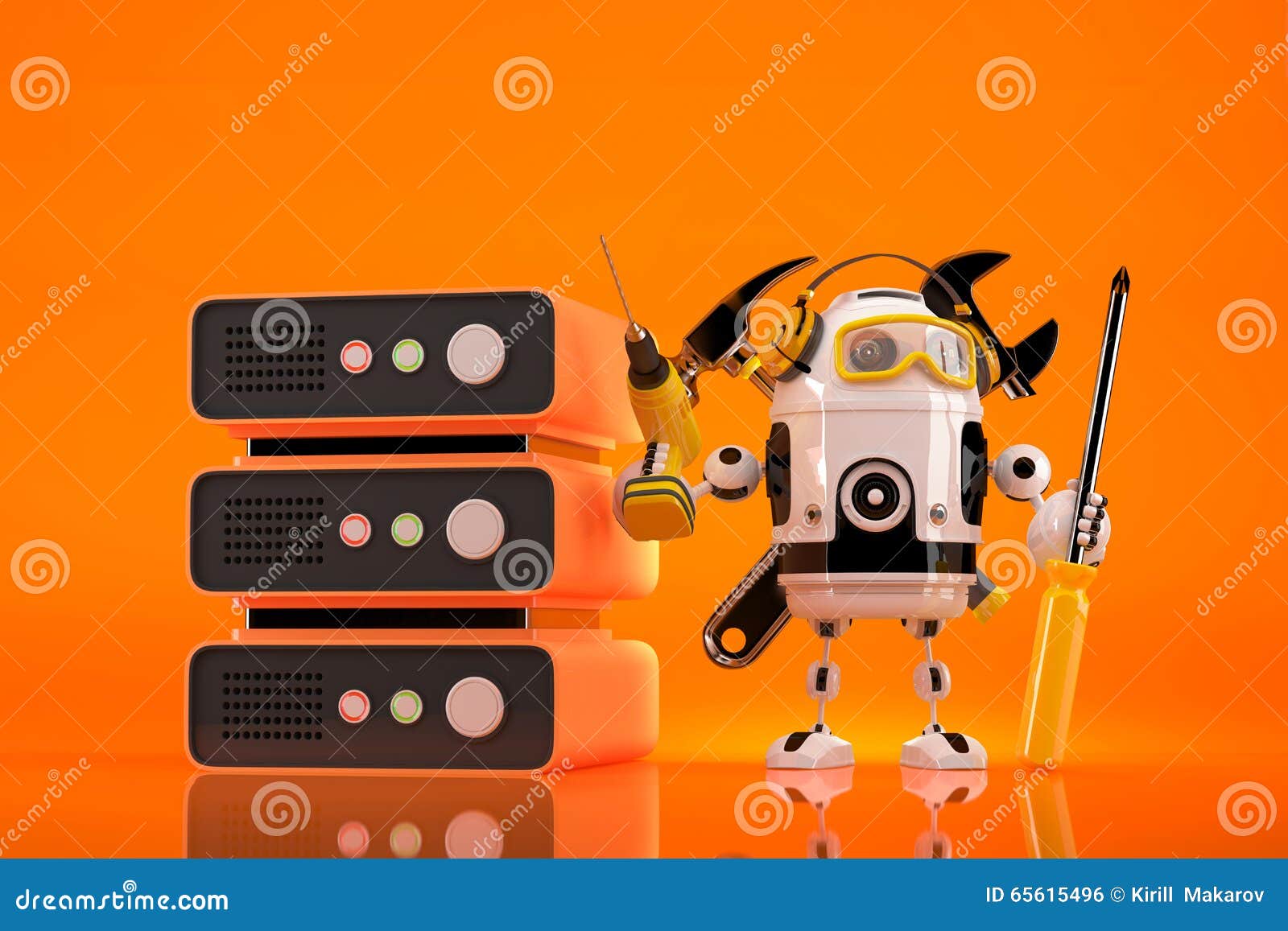 Technician In Server Room. Computer Lan Master With Router Communicate Hardware Cabling Tech ...