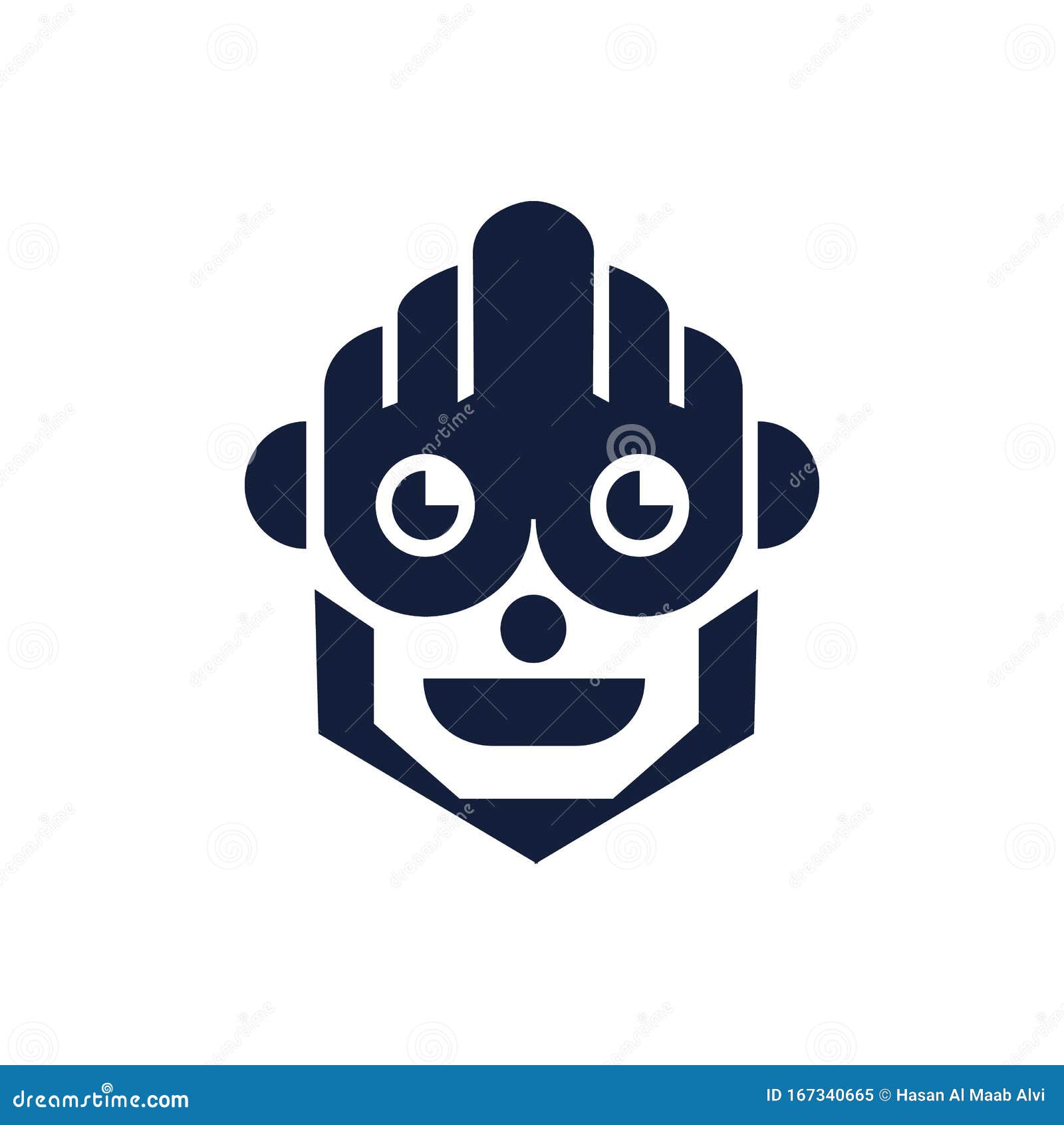 Smart Robot Vector Logo Design. Stock Vector - Illustration of graphic ...