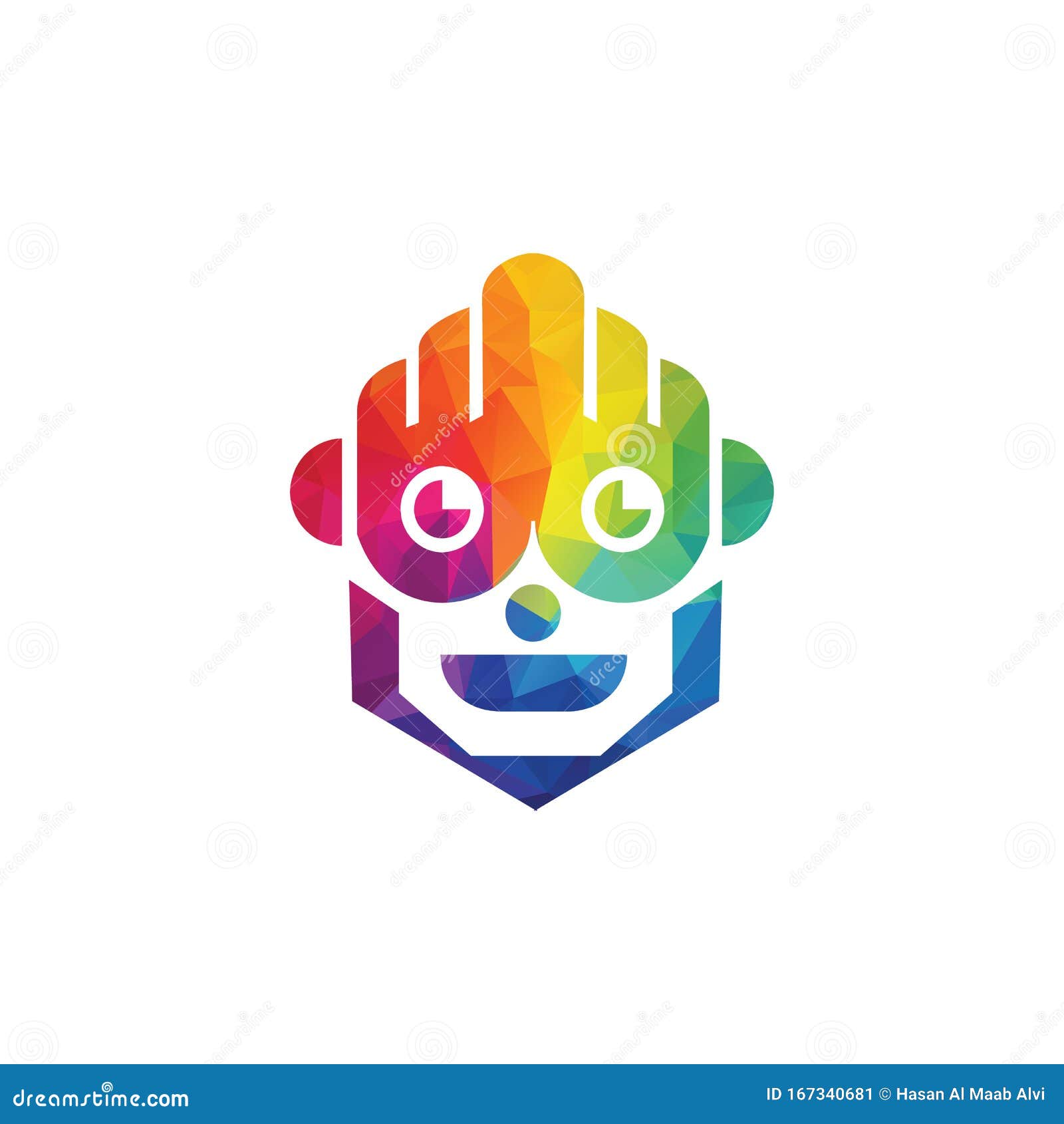 Smart Robot Vector Logo Design. Stock Vector - Illustration of ...