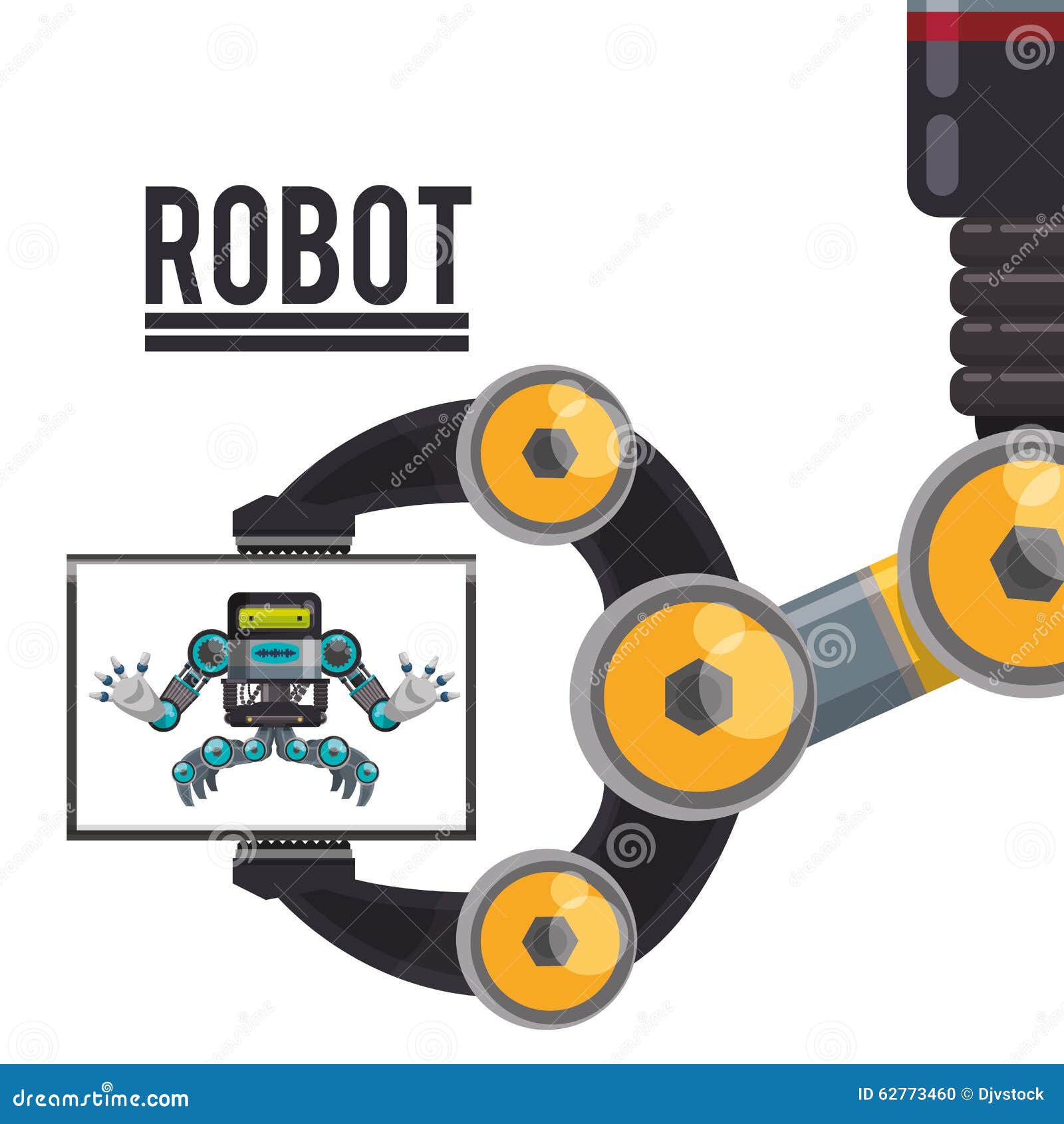 Robot and Technology Design Stock Vector - Illustration of cyber ...