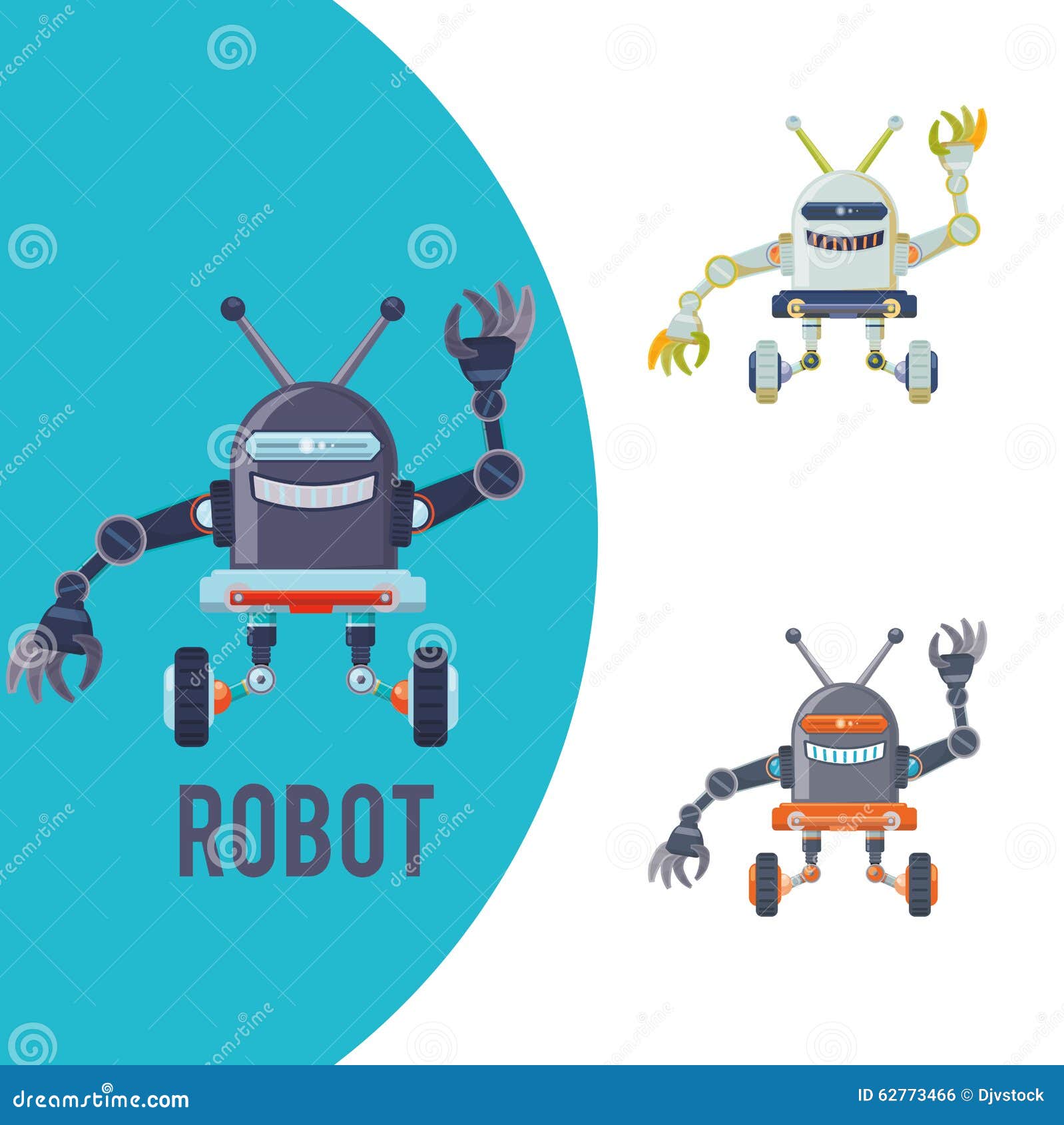 Robot and Technology Design Stock Vector - Illustration of mechanical ...