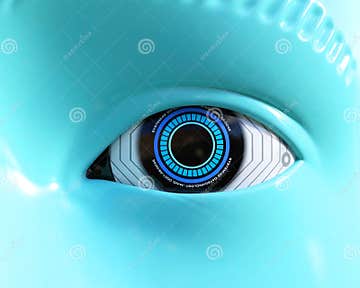 Robot Technology Electronic Eye, Vision Stock Image - Image of robot ...