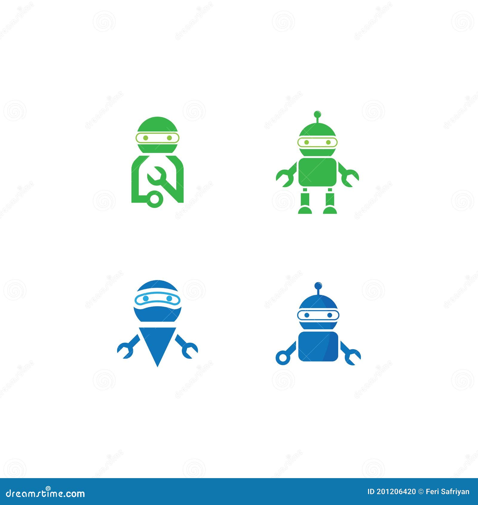 Robot technology logo stock vector. Illustration of help - 201206420