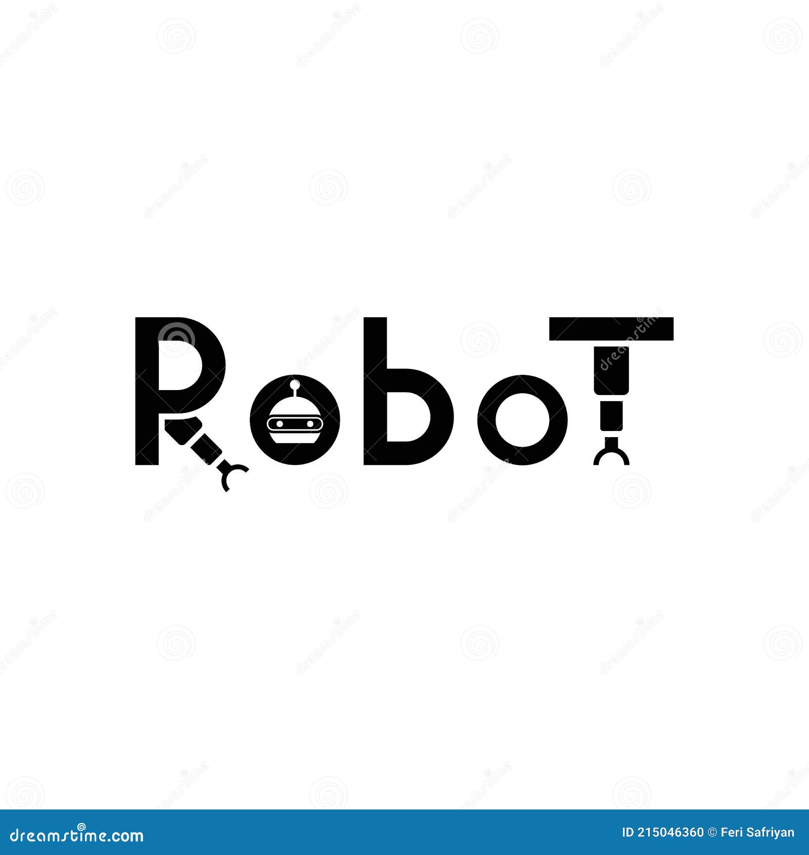 Robot technology logo stock vector. Illustration of technology - 215046360