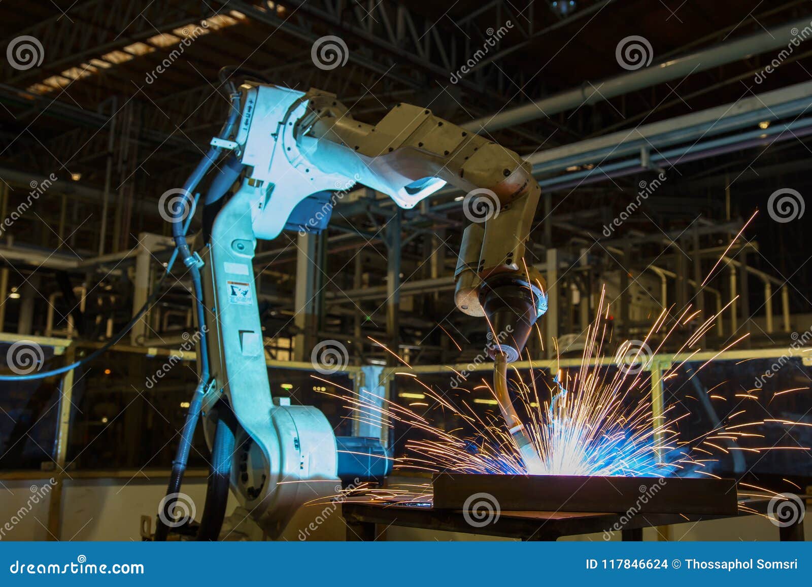 Robot Test Run Welding Program Stock Photo - Image of electronics ...