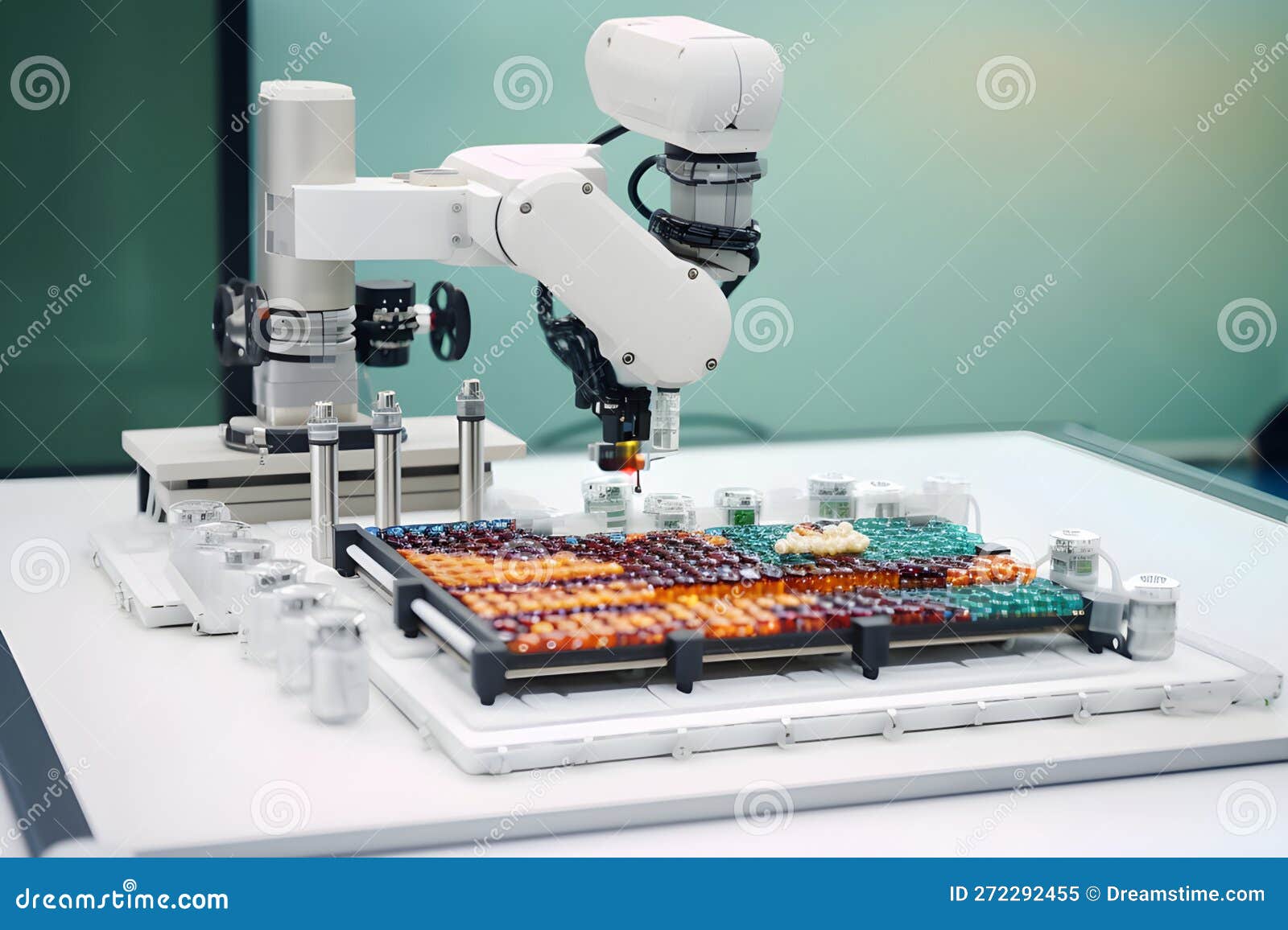 Robot of Testing the Quality of Tablets, Pharmaceutical Industry ...