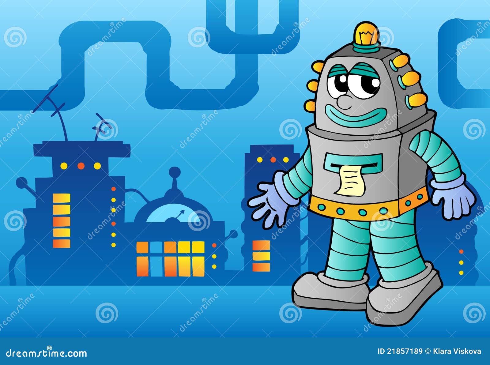 Robot theme image 3 stock vector. Illustration of power - 21857189