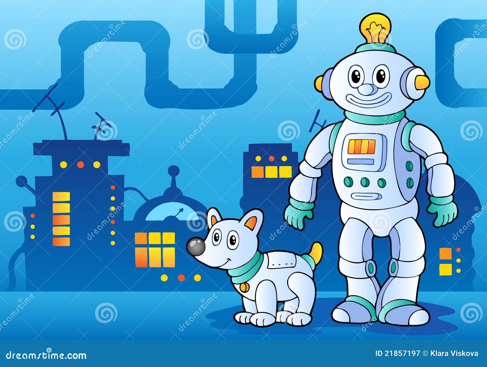 Robot theme image 4 stock vector. Illustration of autonomous - 21857197