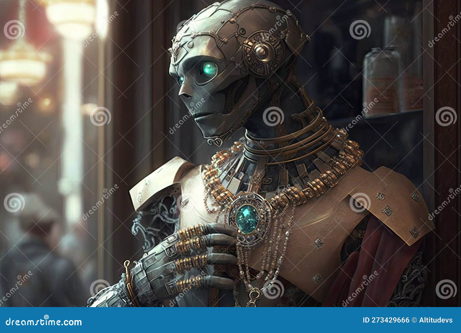 AI Robot Stealing Art From Laptop With Fishing Rood. Dimension 16:9 ...