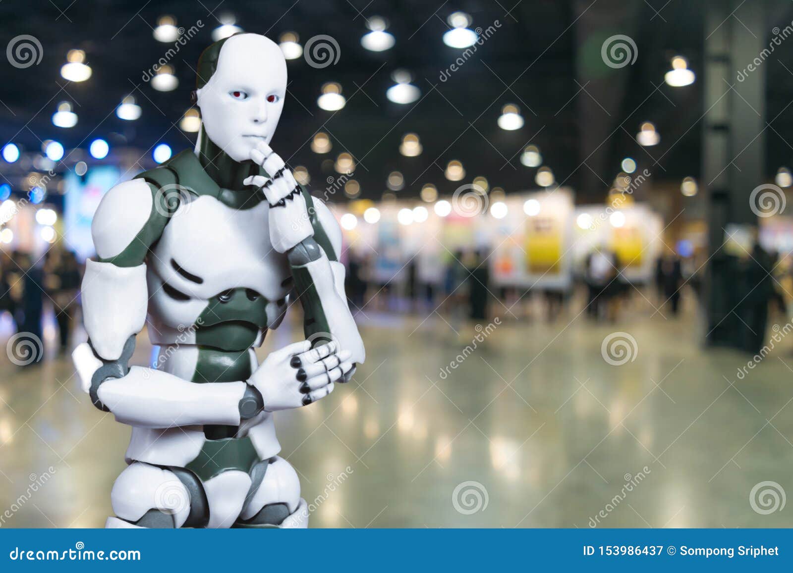 Robot Think Intelligent Business Technology Ideas Stock Image - Image ...