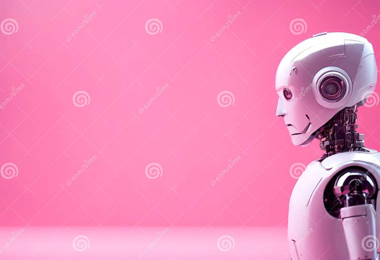 Robot Thinking Minimalism Science Background Android Technology Cute ...