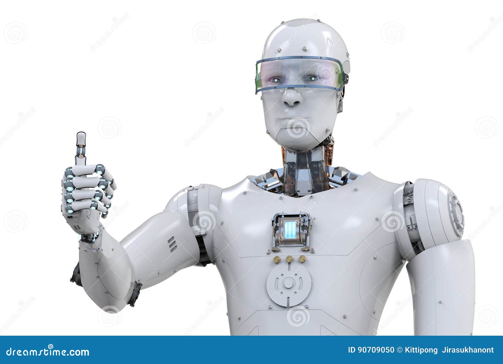 Robot thumb up stock illustration. Illustration of electronic - 90709050