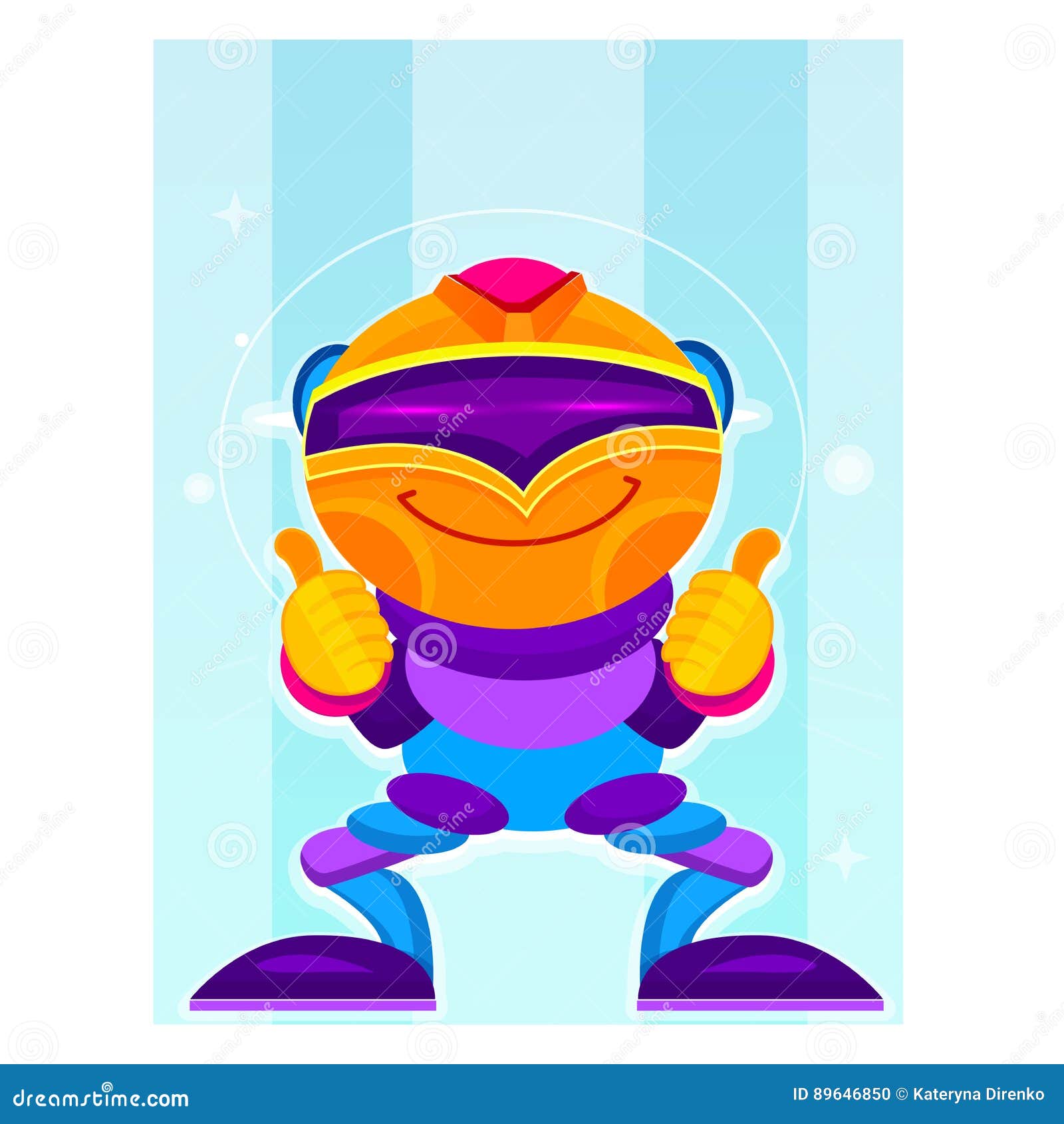 Robot with a Thumb Up. Robot is Colored Stock Illustration ... Robot with a Thumb Up. Robot is Colored Stock Illustration ...
