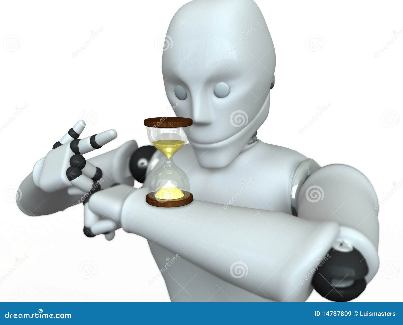 Robot Time is of the Escence Stock Illustration - Illustration of robot ...