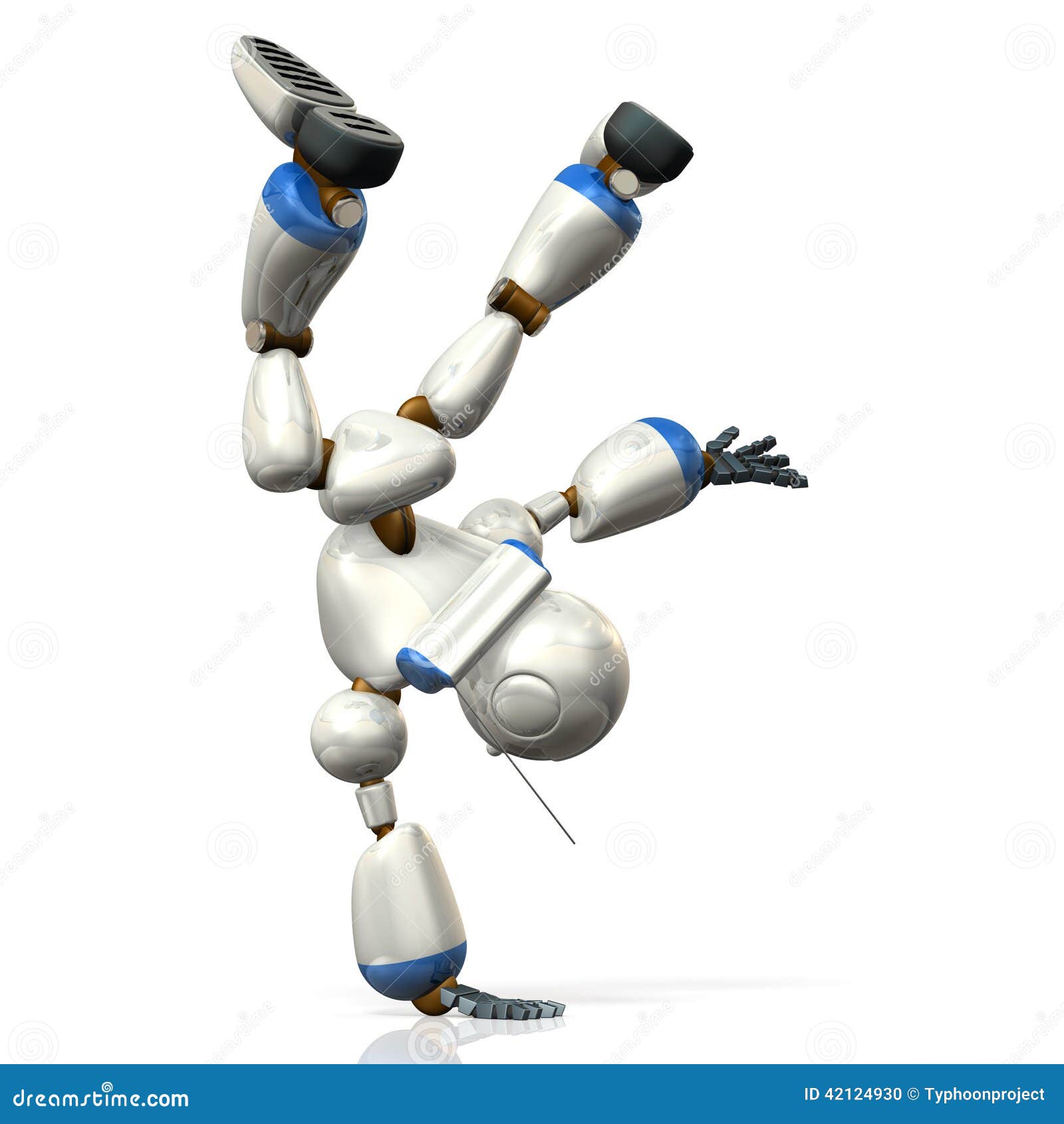 Robot to dance stock illustration. Illustration of music - 42124930