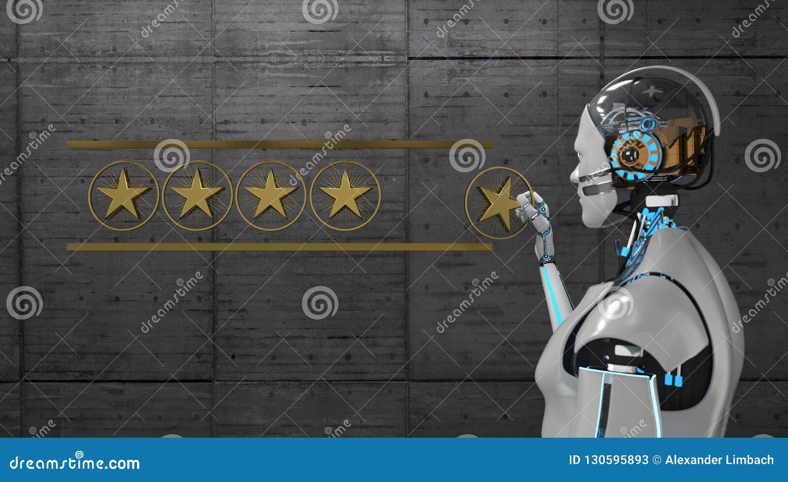 Robot Top Rating stock illustration. Illustration of golden - 130595893