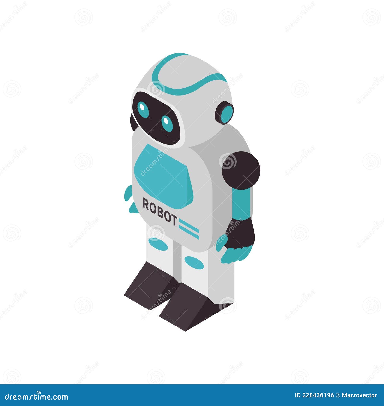 Robot Toy Isometric Composition Stock Vector - Illustration of clipart ...