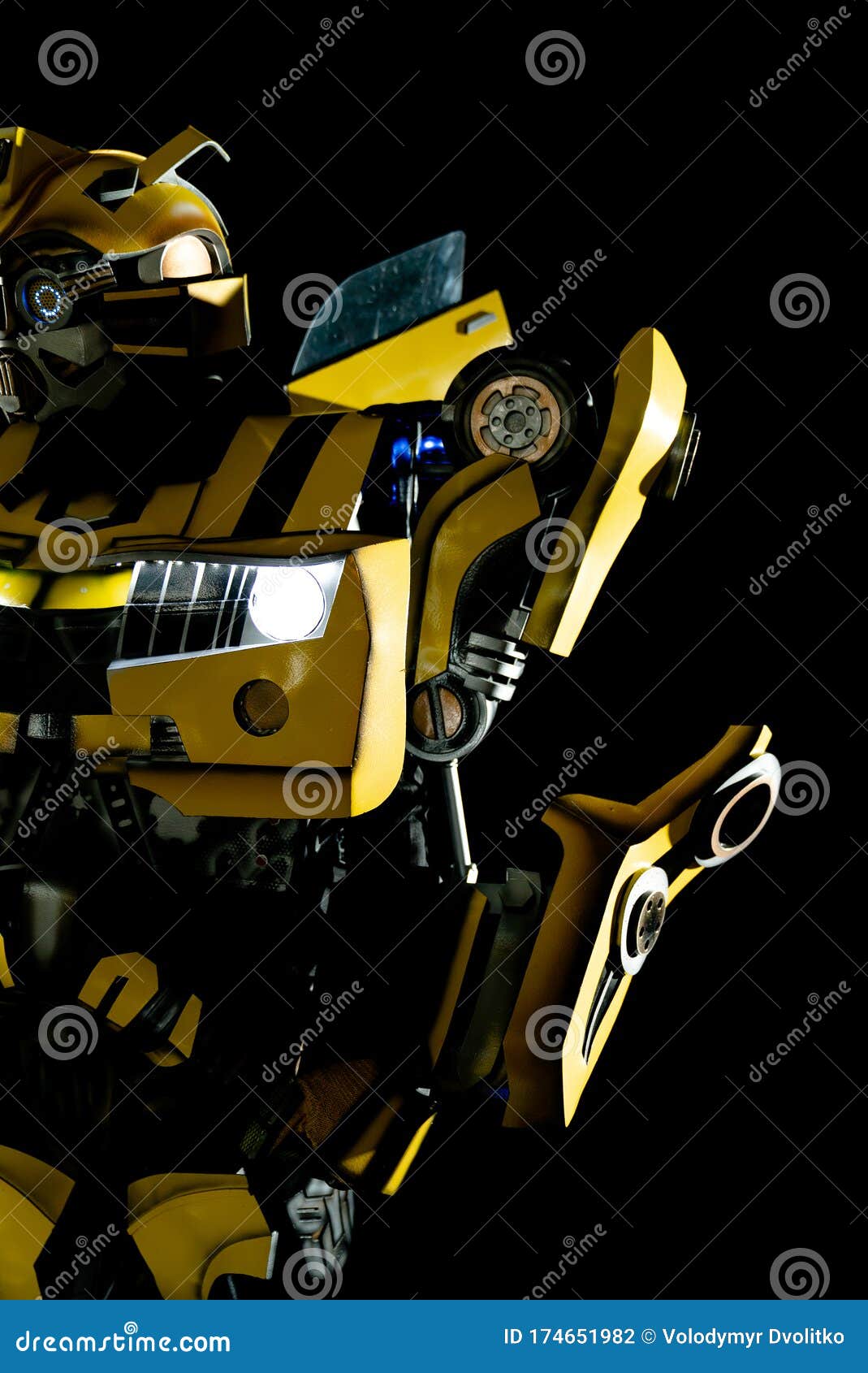 Robot Transformer Bumblebee Stands In Garage Editorial Photo ...