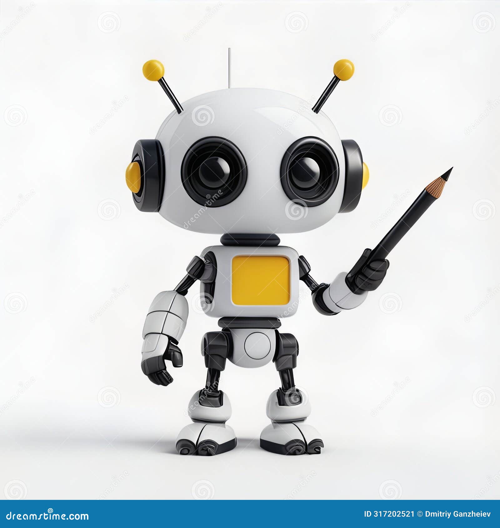 Smart robot can draw stock illustration. Illustration of device - 317202521
