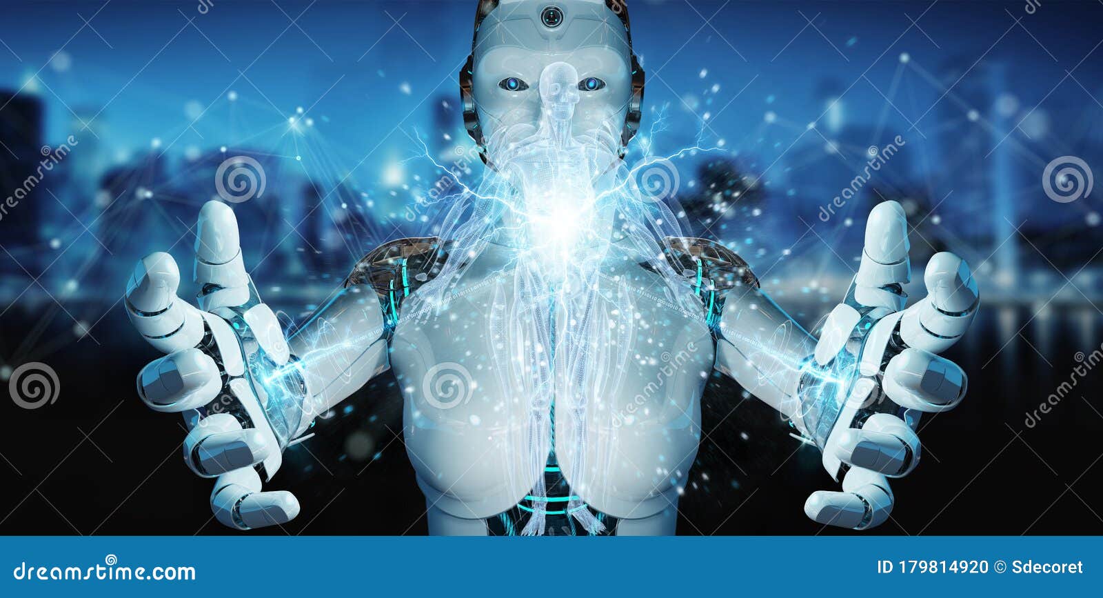 Robot Using Digital X-ray Human Body Holographic Scan Projection 3D ...