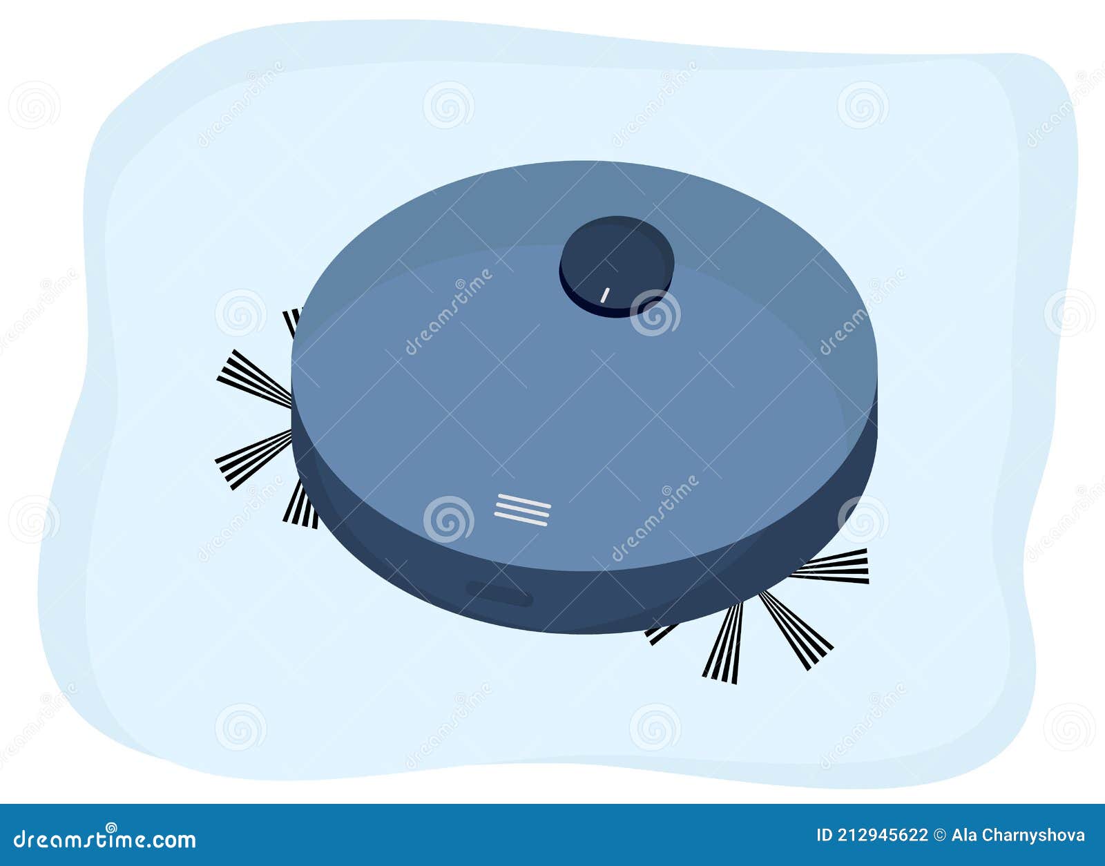 Robot Vacuum Cleaner. Smart Technology Stock Vector - Illustration of ...