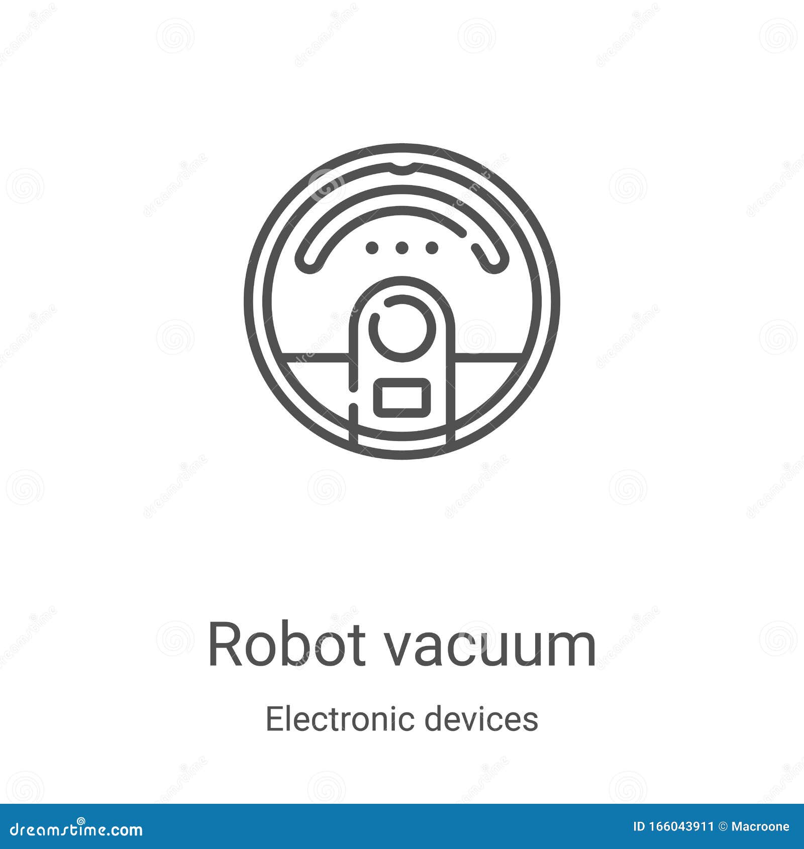 Robot Vacuum Icon Vector from Electronic Devices Collection. Thin Line ...