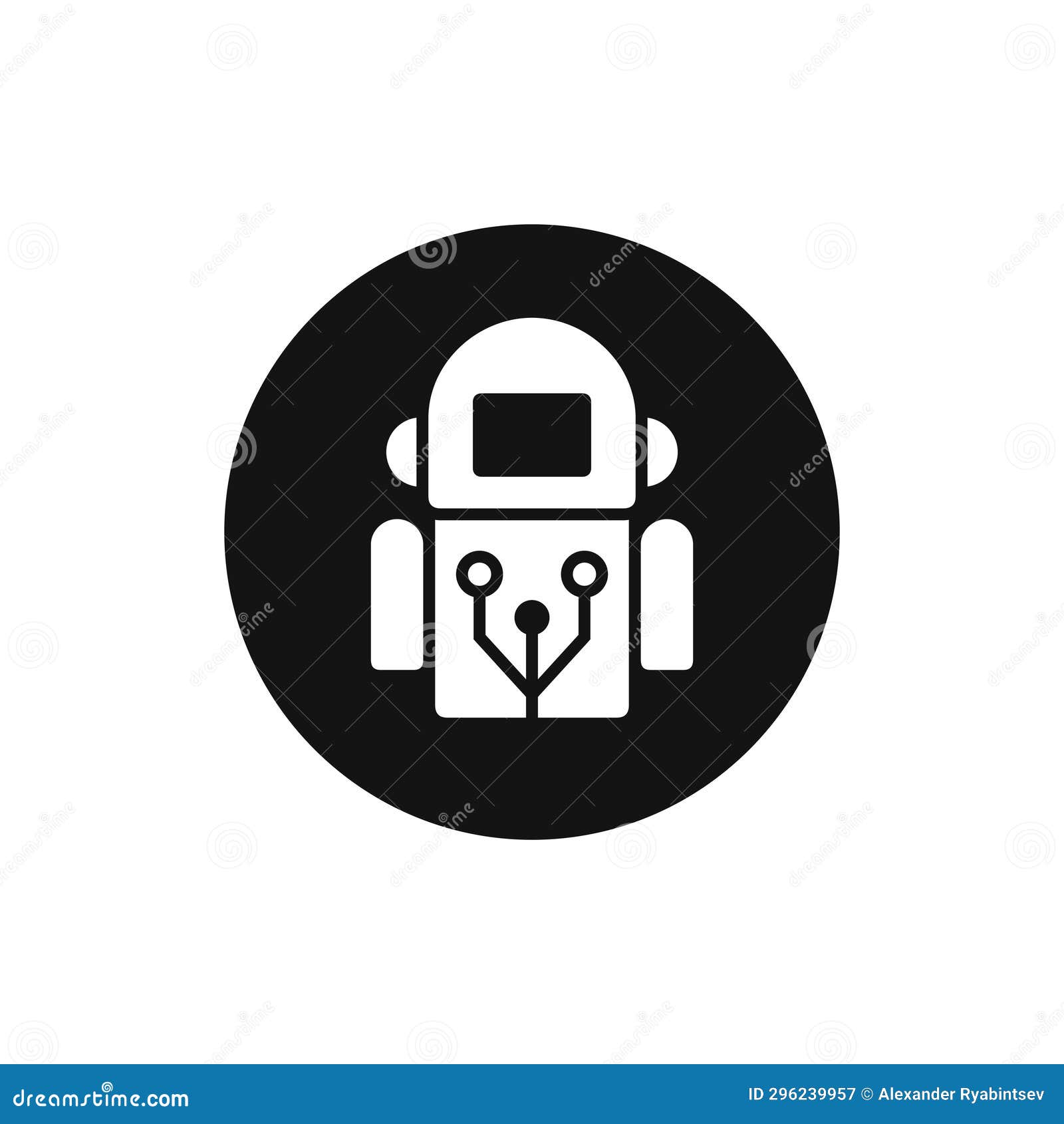 Robot vector icon stock vector. Illustration of artificial - 296239957
