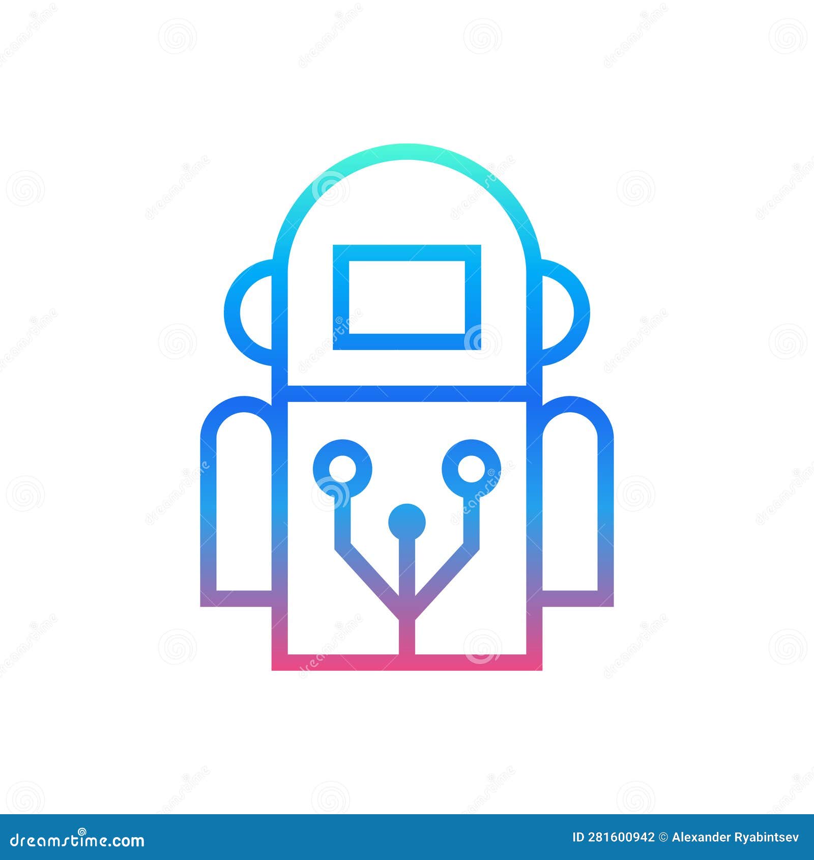 Robot Vector Icon. Chatbot AI Concept Illustration. Stock Vector ...
