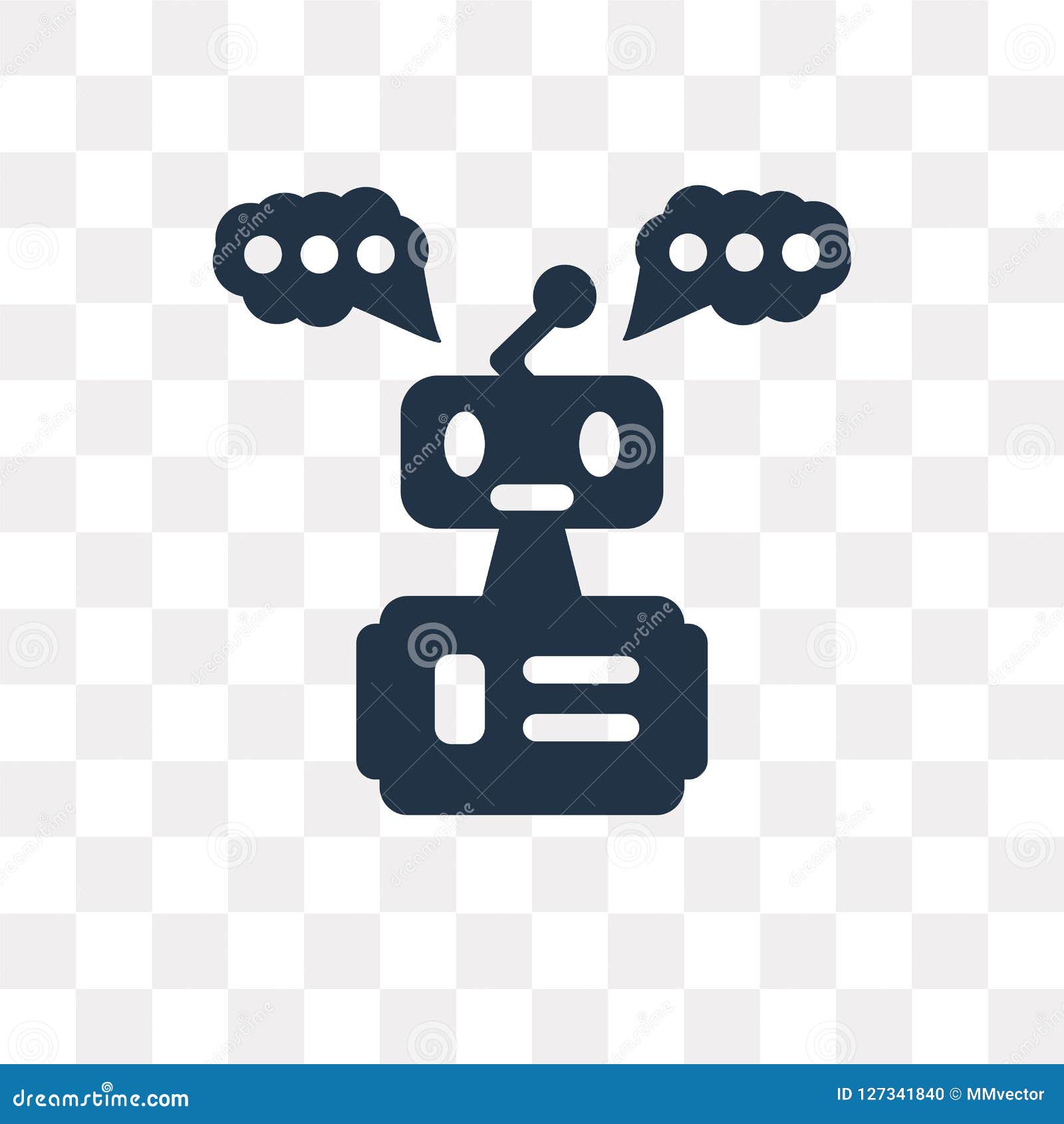 Robot Vector Icon Isolated on Transparent Background, Robot Tra Stock ...