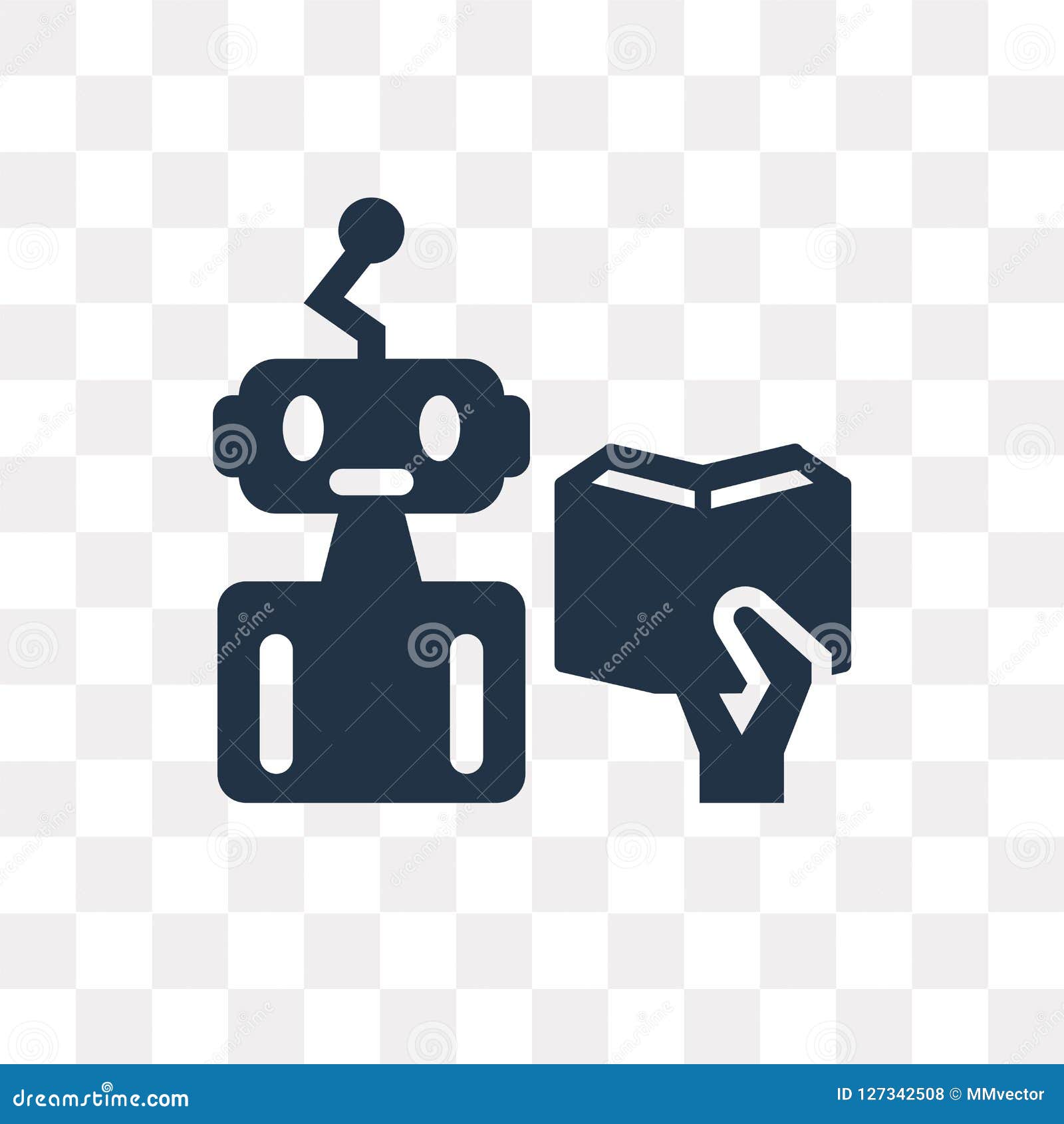 Robot Vector Icon Isolated on Transparent Background, Robot Tra Stock ...
