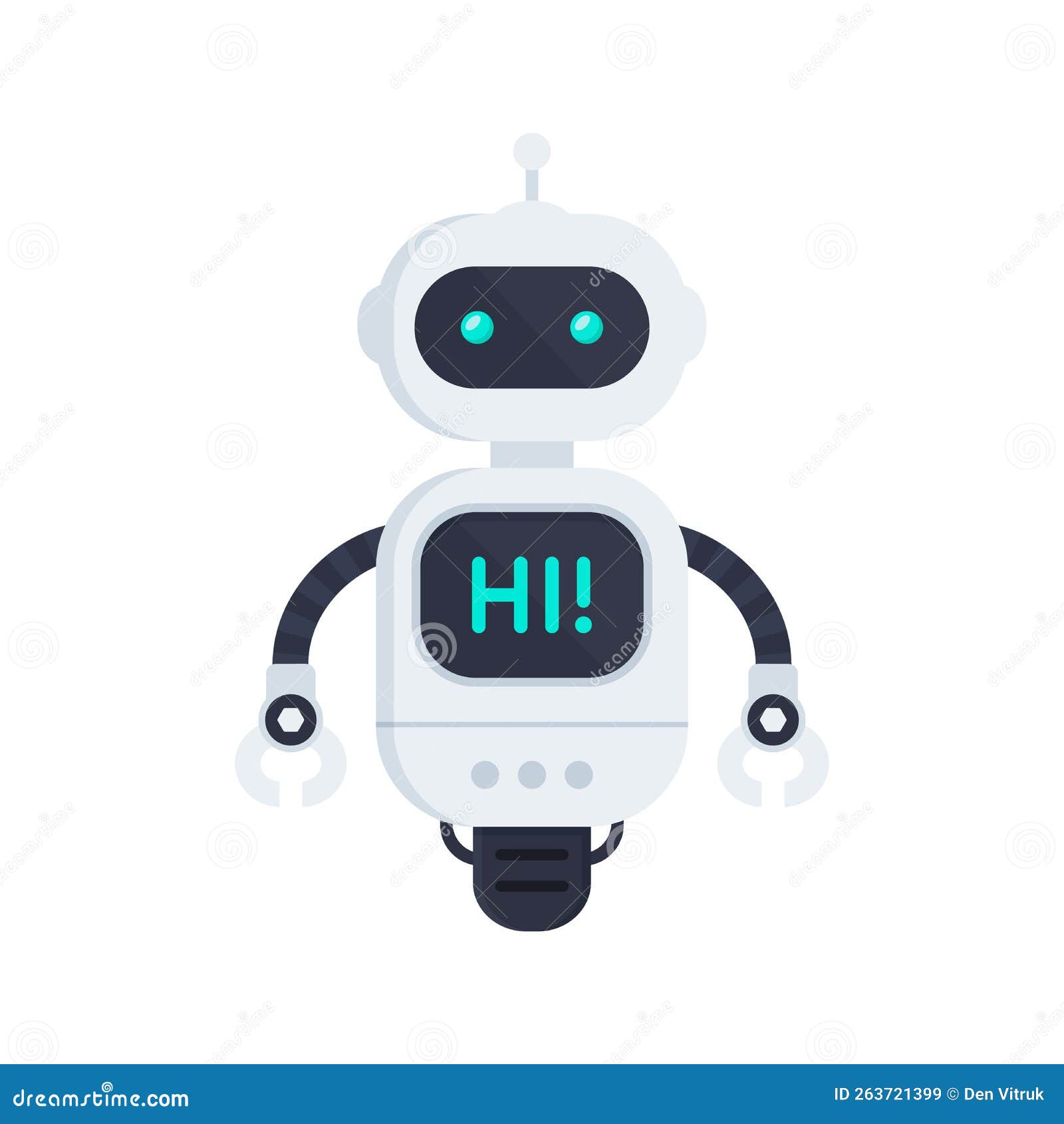 Robot Vector Illustration on White Background Stock Vector ...