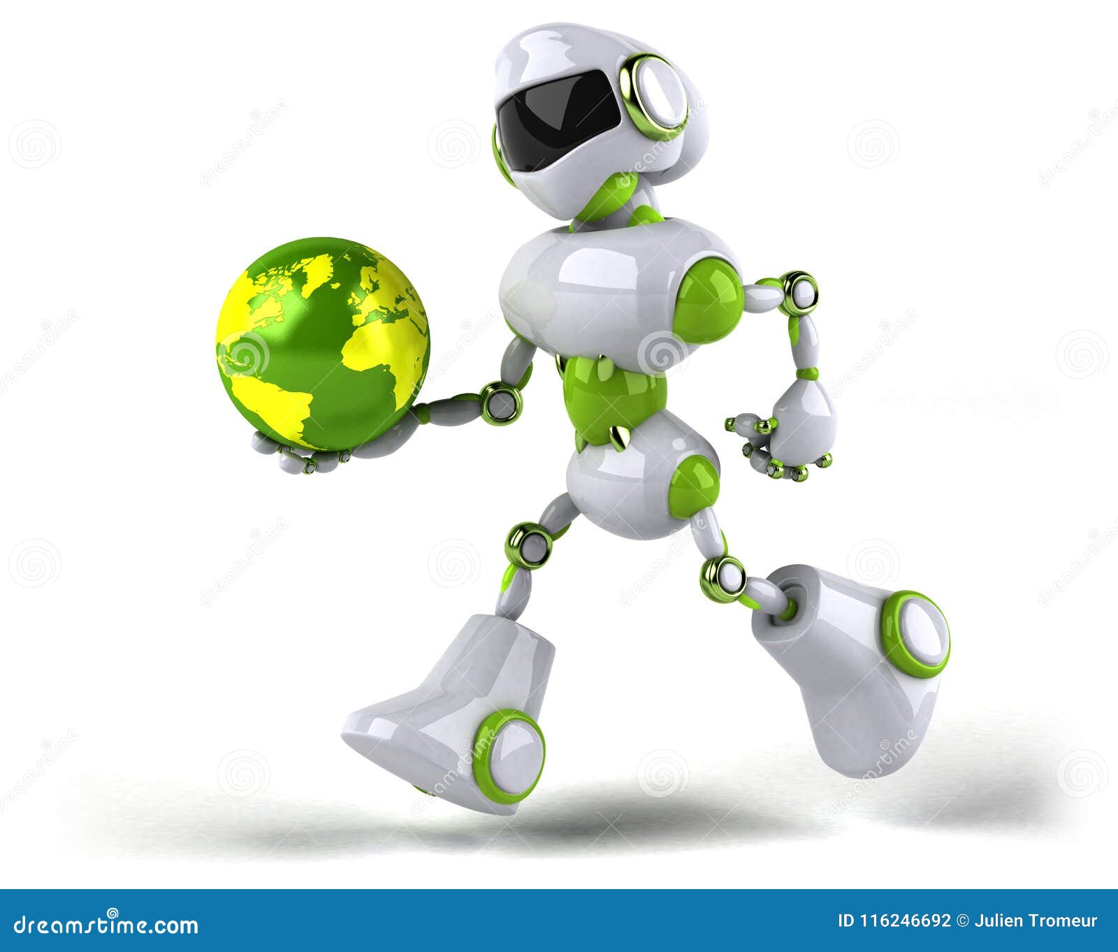 Robot verde - ejemplo 3D stock de ilustración. Ilustración de concepto ...