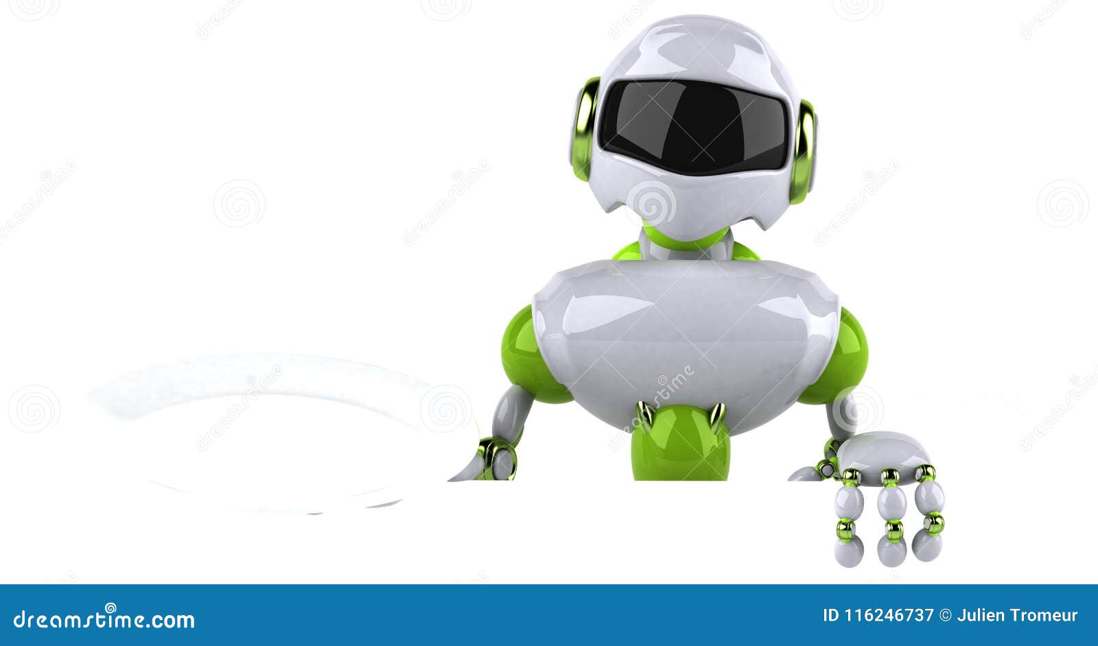 Robot verde - ejemplo 3D stock de ilustración. Ilustración de cromo ...