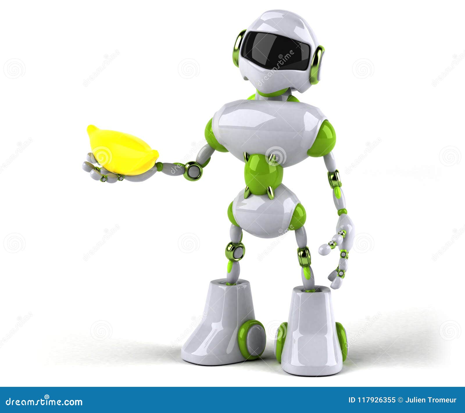 Robot verde - ejemplo 3D stock de ilustración. Ilustración de fruta ...
