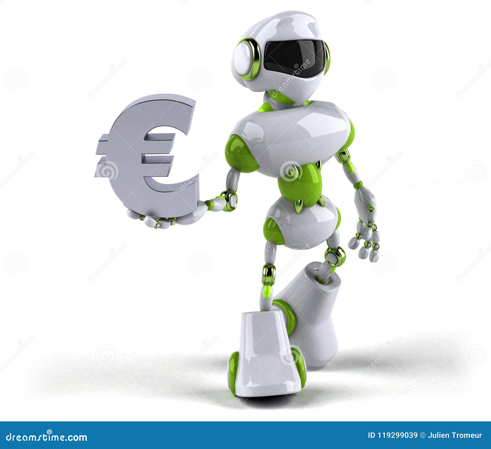 Robot verde - ejemplo 3D stock de ilustración. Ilustración de cromo ...
