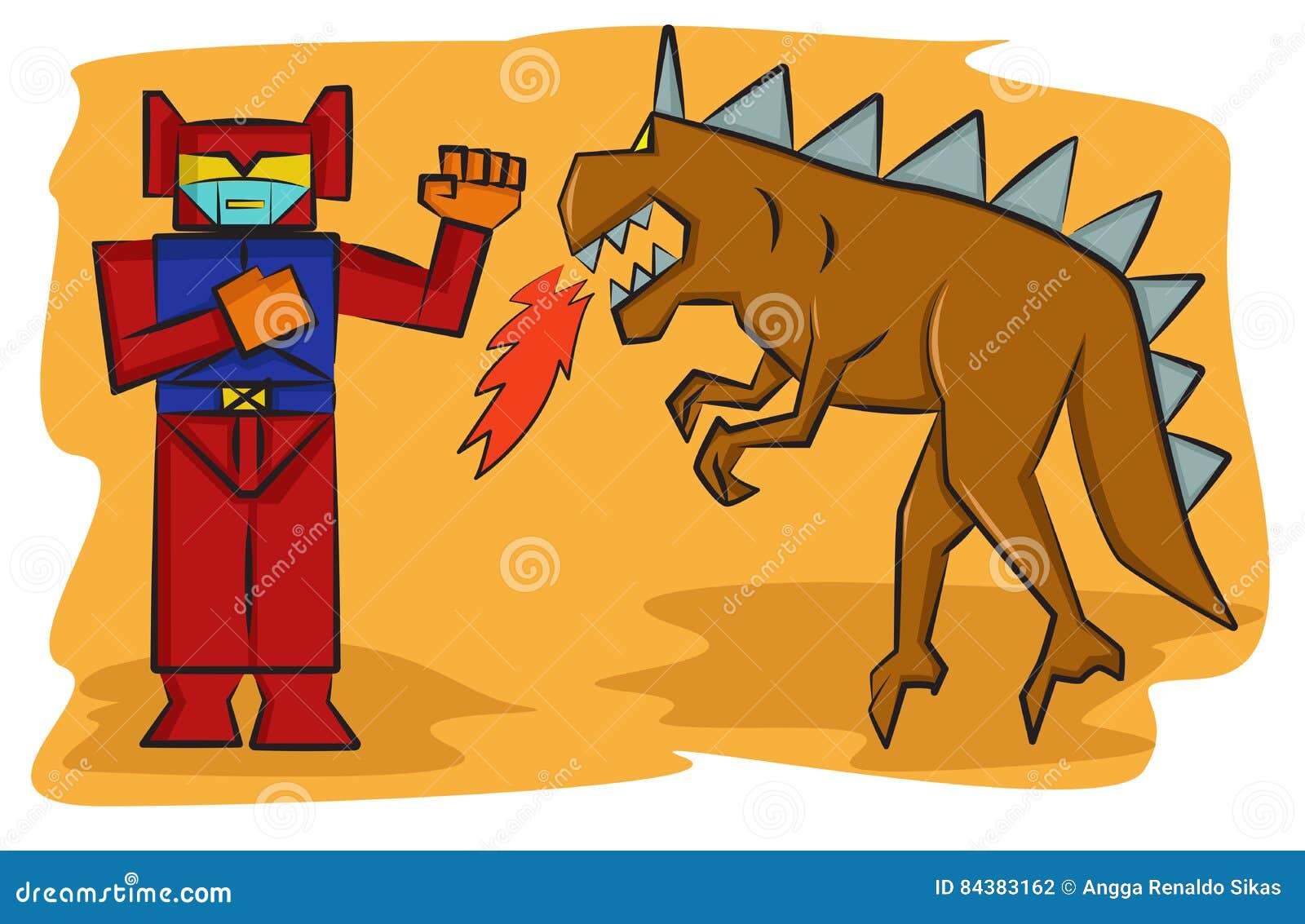 Robot Versus Human Flat Vector Illustration Set. Man Competing With ...