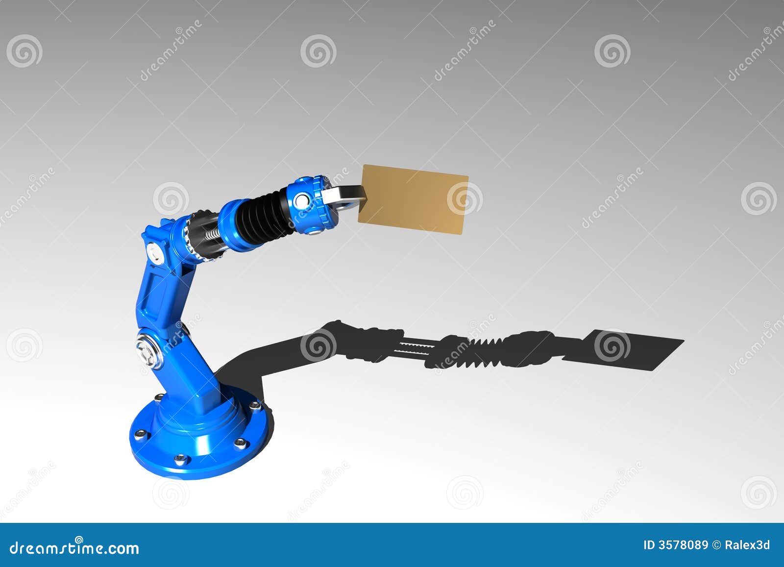 Robot with visiting card stock illustration. Illustration of card - 3578089