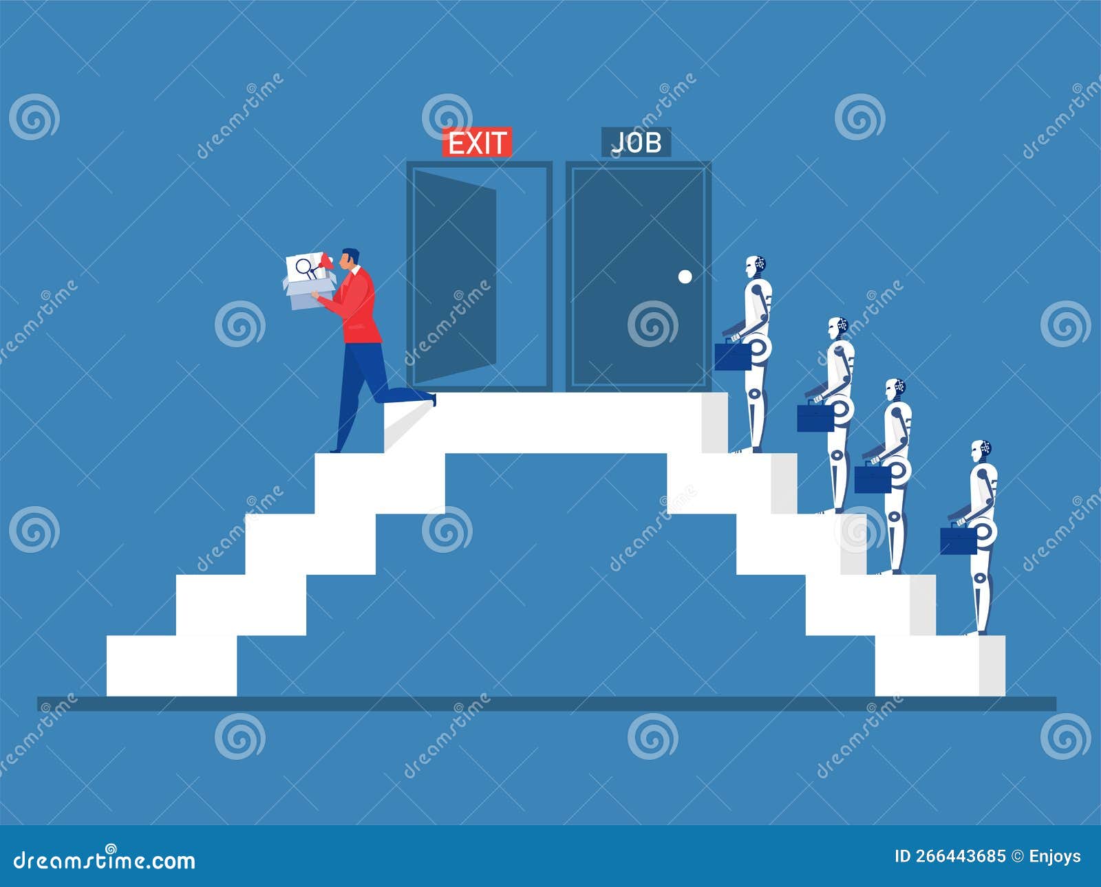 Human Employee Vs Ai Artificial Intelligence Versus Comparison Opposite ...