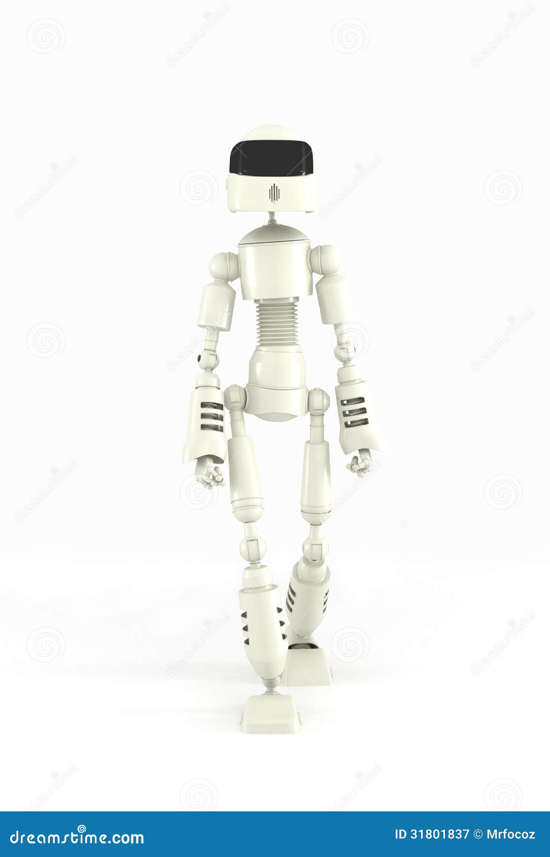 Robot that walks stock illustration. Illustration of forecasting - 31801837